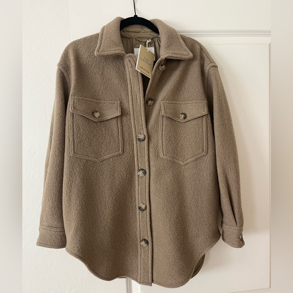 Aritzia | Jackets & Coats | Aritzia Wilfred Free Ganna Shacket Short ...